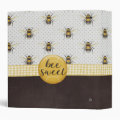 Bee Sweet Recipe Binder | Zazzle
