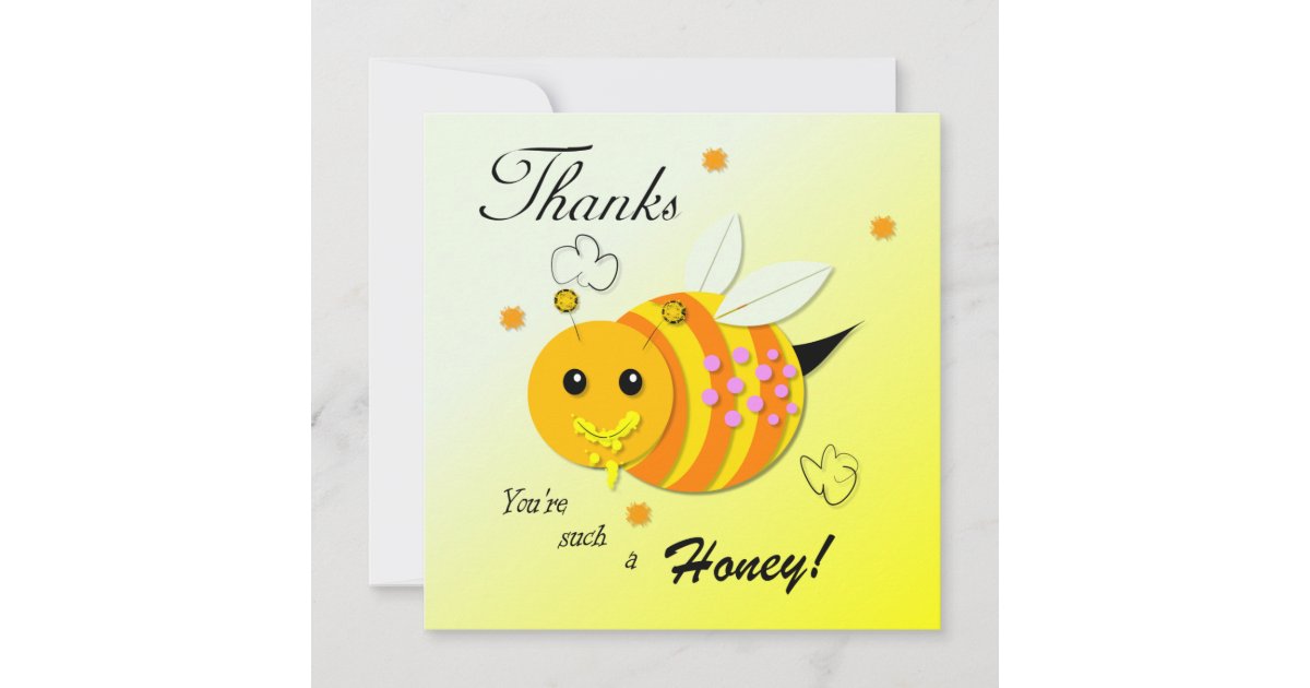 Bee Thank You Card | Zazzle