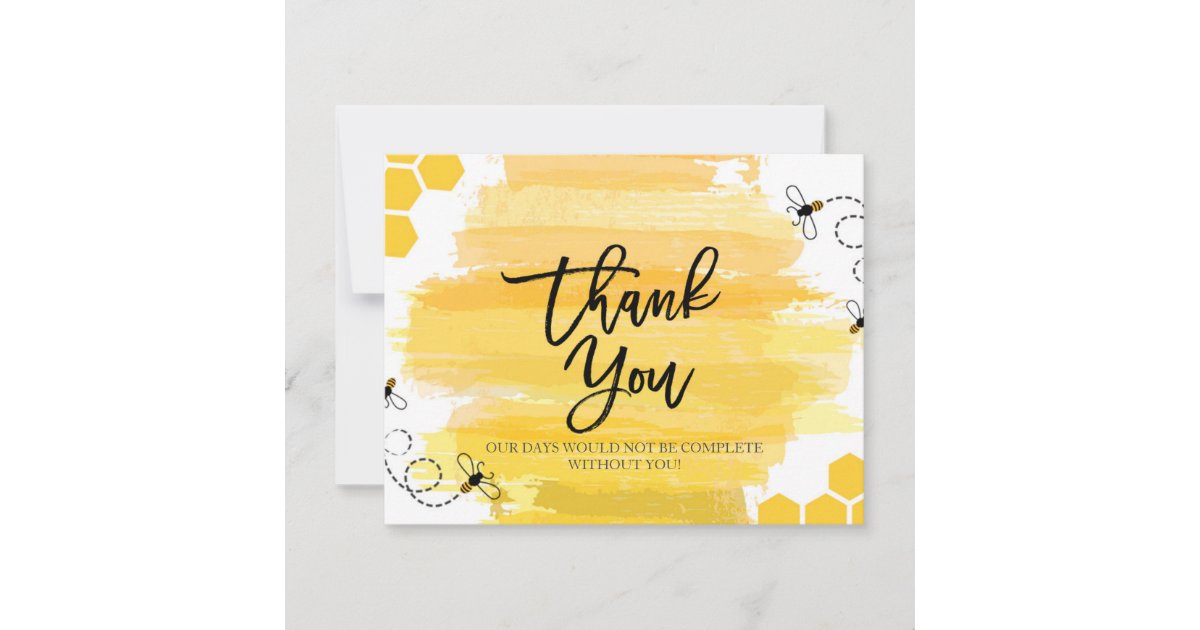 Bee Thank You Card | Zazzle
