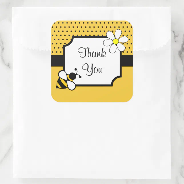 Bee Thank You Stickers | Zazzle