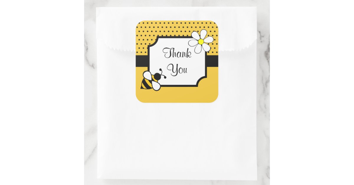 Bee Thank You Stickers | Zazzle