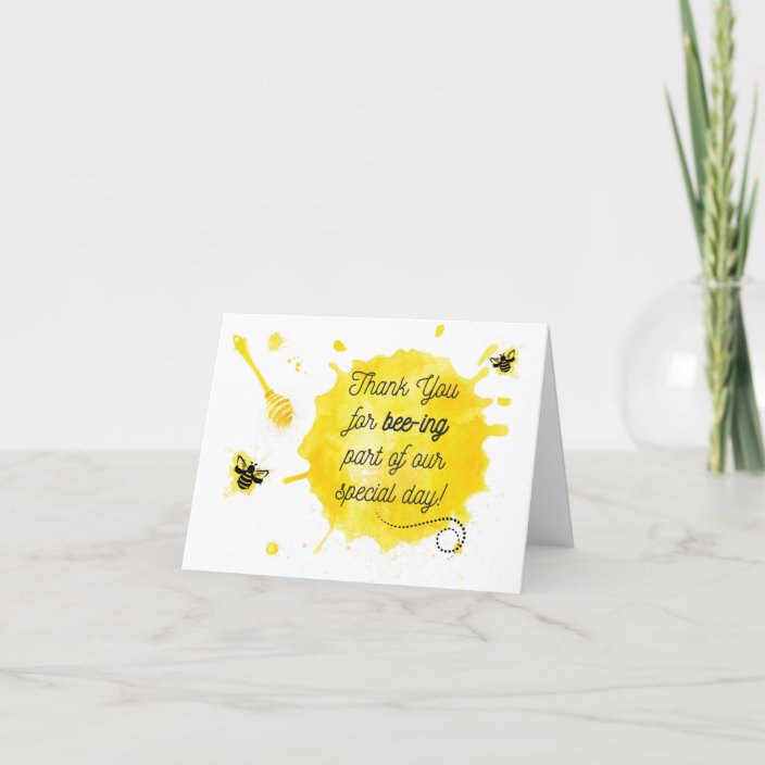 Bee Thank you // Thank you For Bee-ing part of our | Zazzle.com