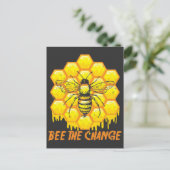 Bee The Change Beekeeping Honey Womb Honey Bees Postcard | Zazzle