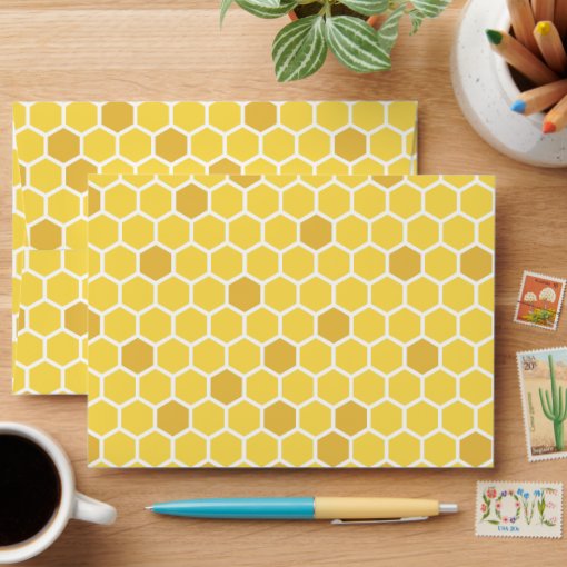 Bee Theme Honeycomb Envelope | Zazzle
