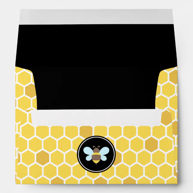 Bee Theme Honeycomb Envelope | Zazzle