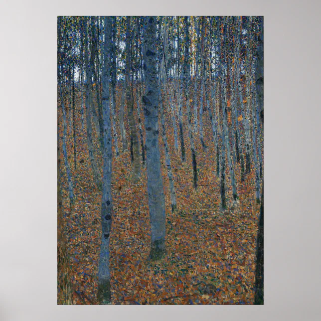 Beech Grove I by Gustav Klimt Painting Poster | Zazzle