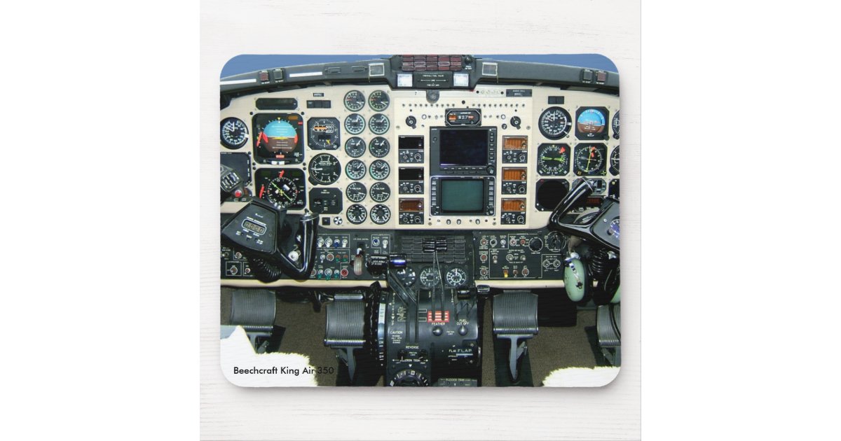 Beechcraft King Air 350 Instrument panel Mouse Pad | Zazzle