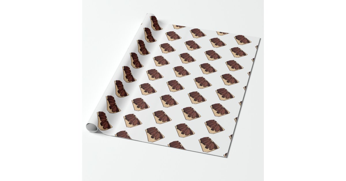 Beef brisket cartoon illustration wrapping paper | Zazzle