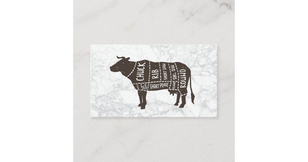 Beef Diagram Business Card | Zazzle