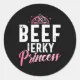 Beef Jerky Princess Classic Round Sticker | Zazzle