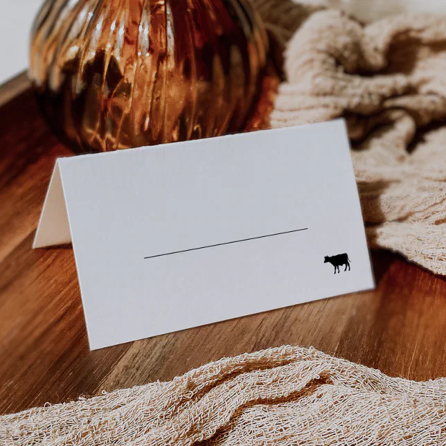 Beef Meal Option Wedding Place Card | Zazzle