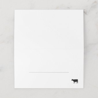 Beef Meal Option Wedding Place Card | Zazzle