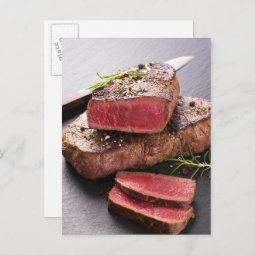 Beef steak postcard | Zazzle