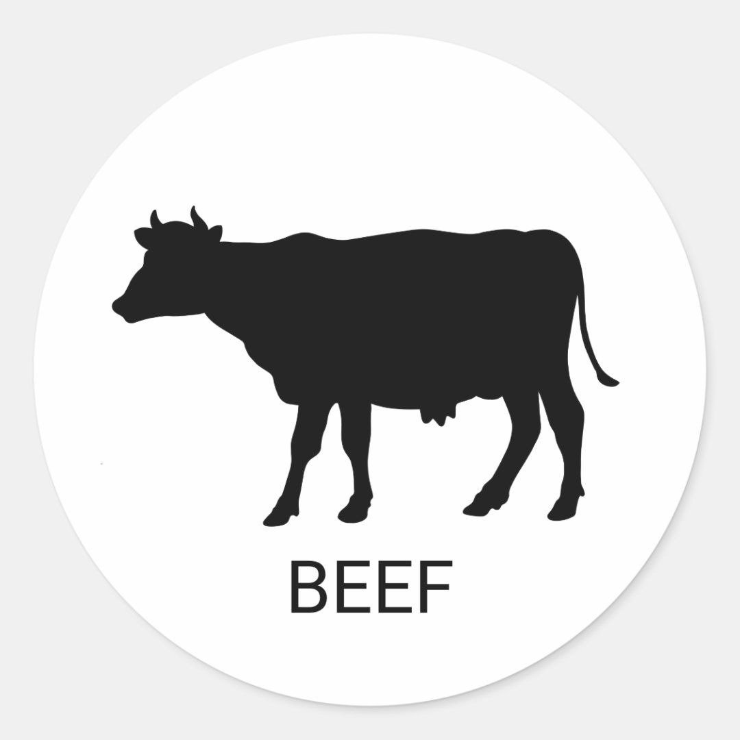 Beef Wedding Meal Choice Classic Round Sticker | Zazzle