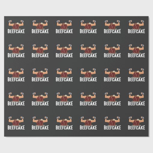 Beefcake Muscle Cake Bodybuilder Weightlifting Pu Wrapping Paper | Zazzle