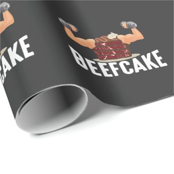 Beefcake Muscle Cake Bodybuilder Weightlifting Pu Wrapping Paper | Zazzle