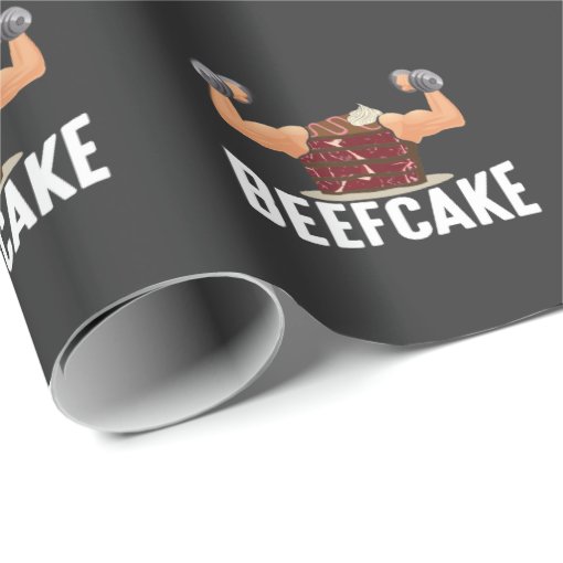 Beefcake Muscle Cake Bodybuilder Weightlifting Pu Wrapping Paper | Zazzle