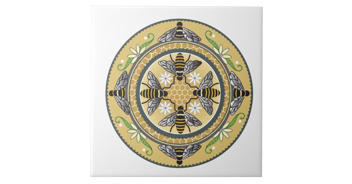 Beehive ceramic tile | Zazzle