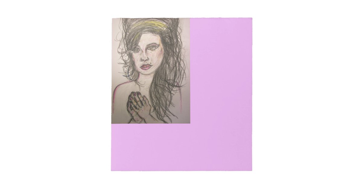 Beehive Girl Praying Notepad | Zazzle