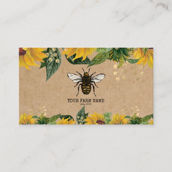 Beekeeper Apiarist Bee Farm Honeybees Honeycomb Bu Business Card ...