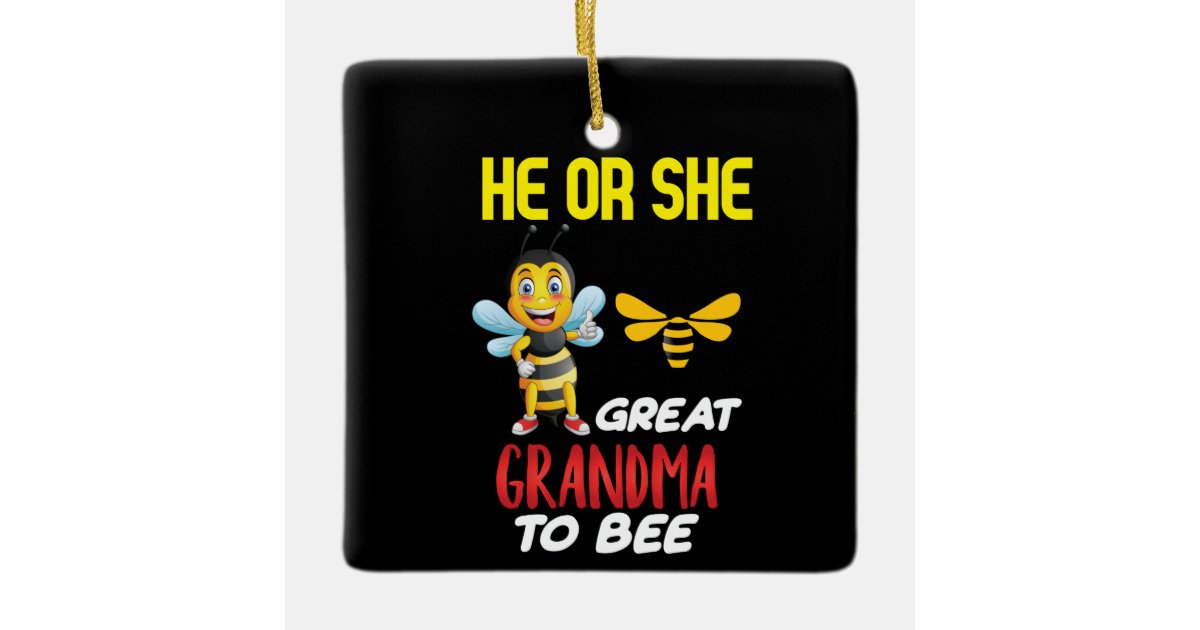 Beekeeper Art Great Grandma To Bee Ceramic Ornament | Zazzle