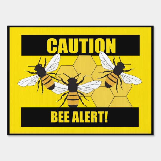 Beekeeper Honey Bee Alert Medium Yard Sign | Zazzle.com