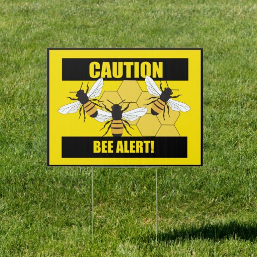 Beekeeper Honey Bee Alert Medium Yard Sign | Zazzle