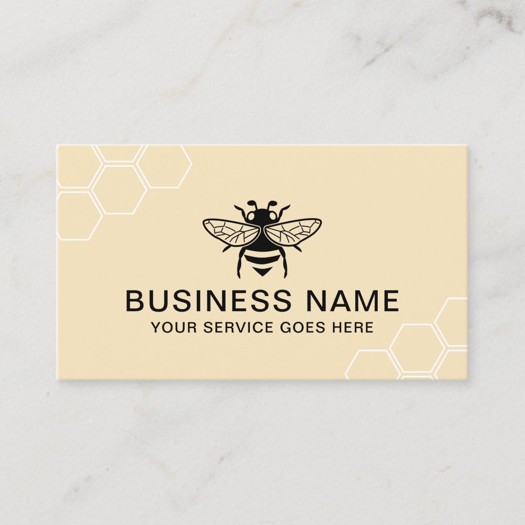Beekeeper Honey Bee Apiary Honeycomb Business Card | Zazzle