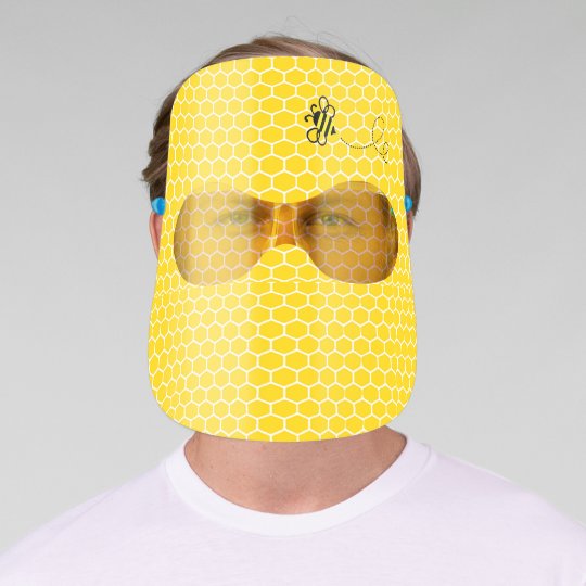 Beekeeper Honeycomb With Bee Face Shield | Zazzle.com