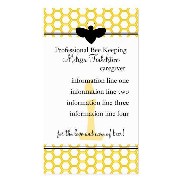 Beekeepers Card Business Card Template