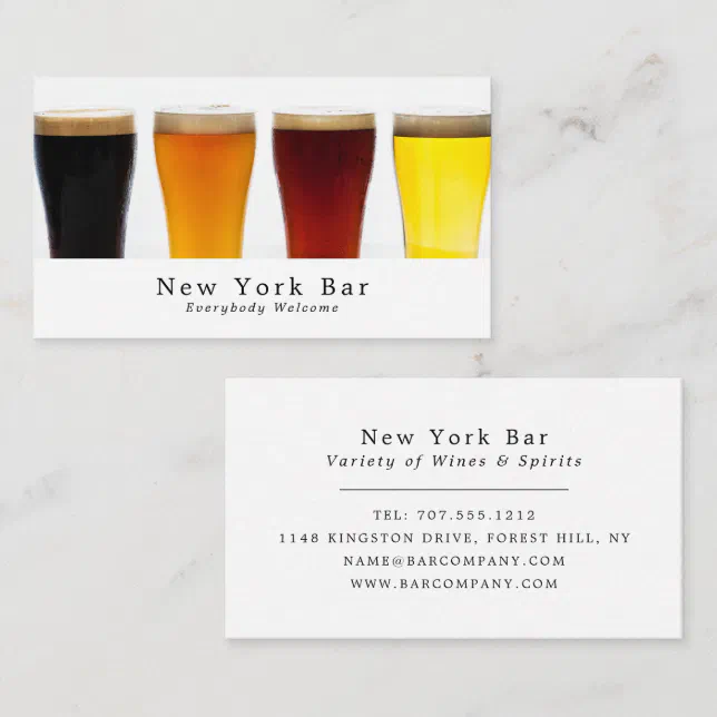 Beer & Ale Display, Pub/Brewery Business Card | Zazzle