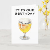 **BEER AND CHEERS** AND HAPPY "MUTUAL BIRTHDAY" CARD | Zazzle