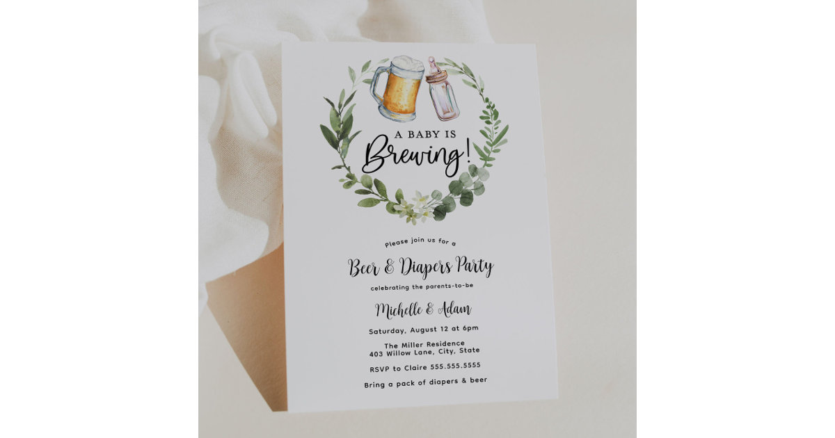 Beer and Diapers Party Invitation | Zazzle