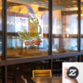 Beer and pretzels oktoberfest pub bar window cling | Zazzle