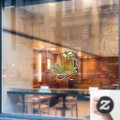 Beer and pretzels oktoberfest pub bar window cling | Zazzle