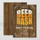 Beer bash birthday invitation rustic wood | Zazzle