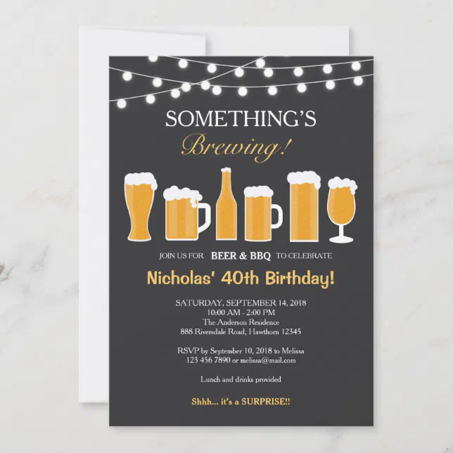 Beer Birthday Invitation, Adult Birthday Invitation | Zazzle