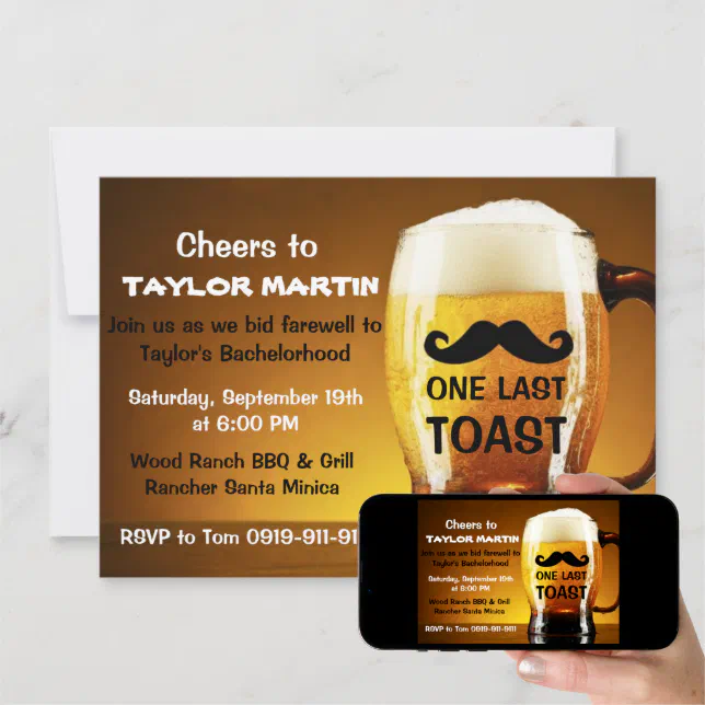 Beer Boys Night Out Bachelor's Party Invitation | Zazzle