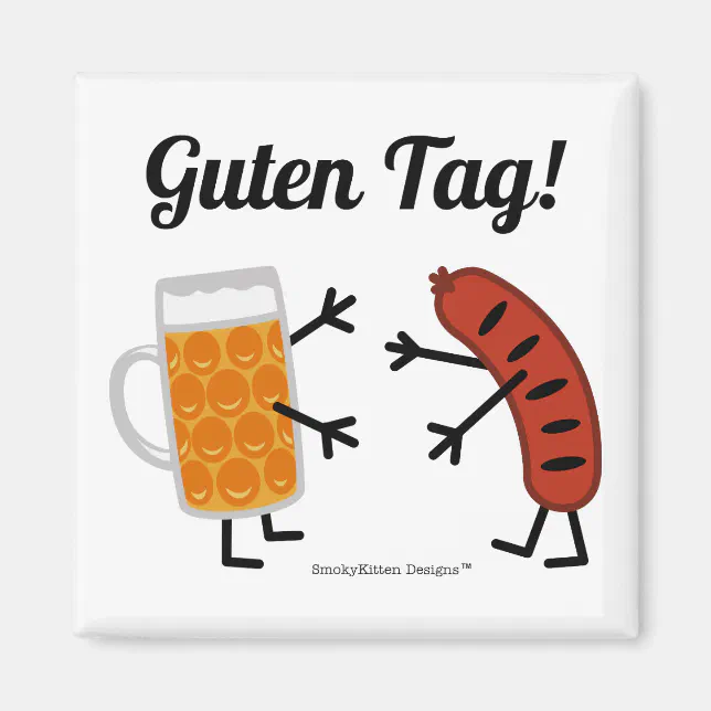 Beer & Bratwurst - Guten Tag! Magnet | Zazzle