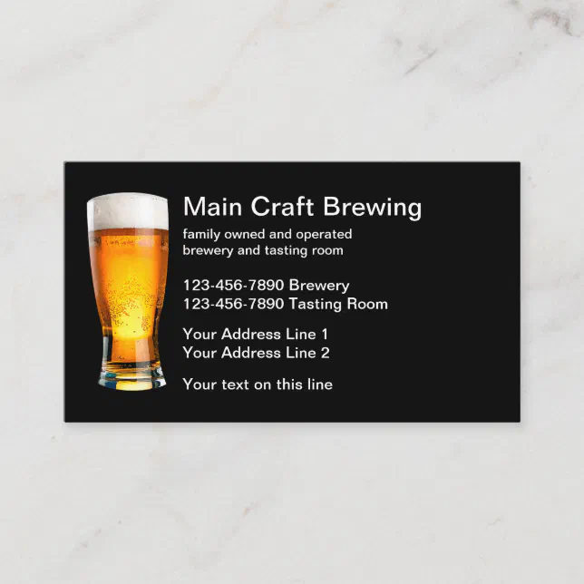 Beer Brewery And Tasting Room Business Card | Zazzle