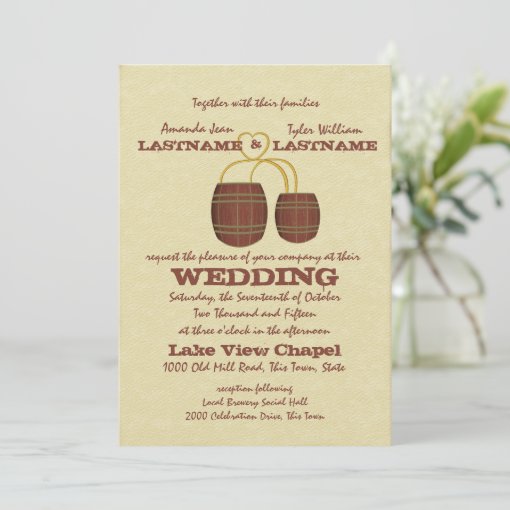 Beer Brewery Wedding Invitation | Zazzle