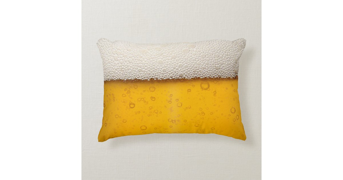 Beer Bubbles Background Pattern Accent Pillow | Zazzle