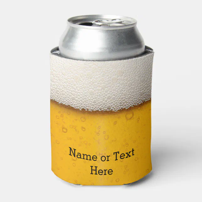 Beer Bubbles Background Pattern Can Cooler | Zazzle