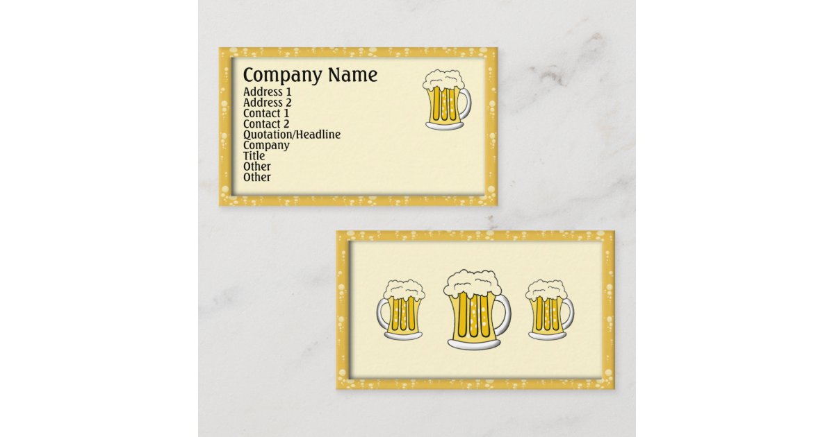 Beer Business Cards | Zazzle