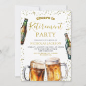 Beer Cheers to Retirement Party Invitation | Zazzle