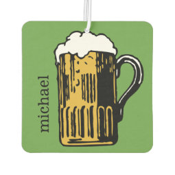Beer custom name air freshner car air freshener | Zazzle