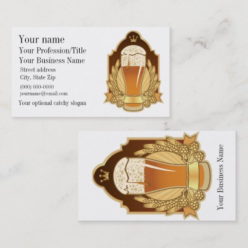 Beer Design Business Card | Zazzle