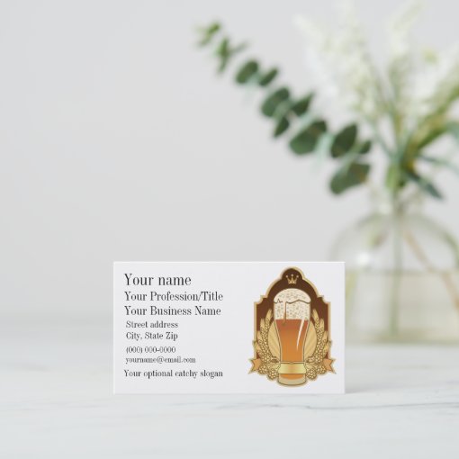 Beer Design Business Card | Zazzle