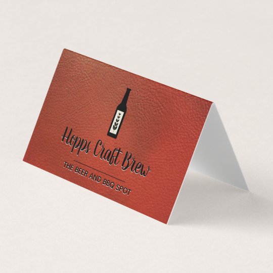 Beer Distillery | Liquor Store | Leather Business Card | Zazzle.com