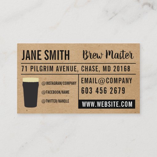 Beer Distillery | Liquor Store | Tap Room Business Card | Zazzle